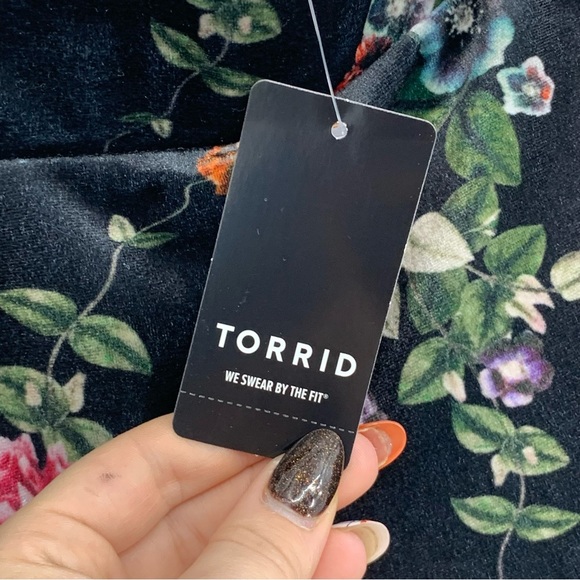 torrid | Skirts | Torrid Gothic Multicolor Watercolor Floral Velvet ...